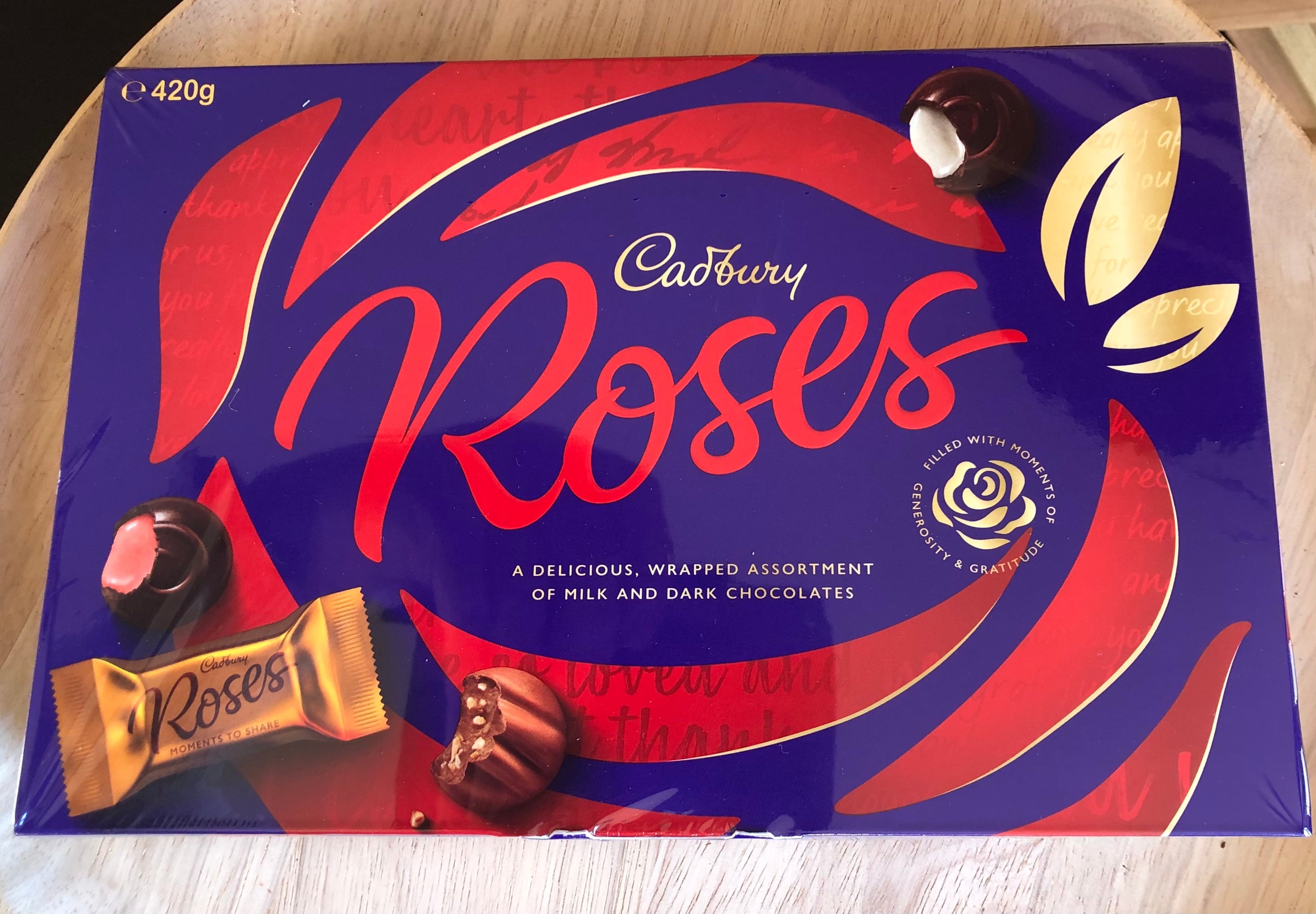 Chocolates Cadbury Roses 420g Dried And Preserved Blooms Chocolates Cadbury Roses 420g Dried And Preserved Blooms